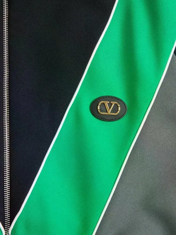 Valentino Garavani Vlogo Patch Zip Up Sweatshirt - Black