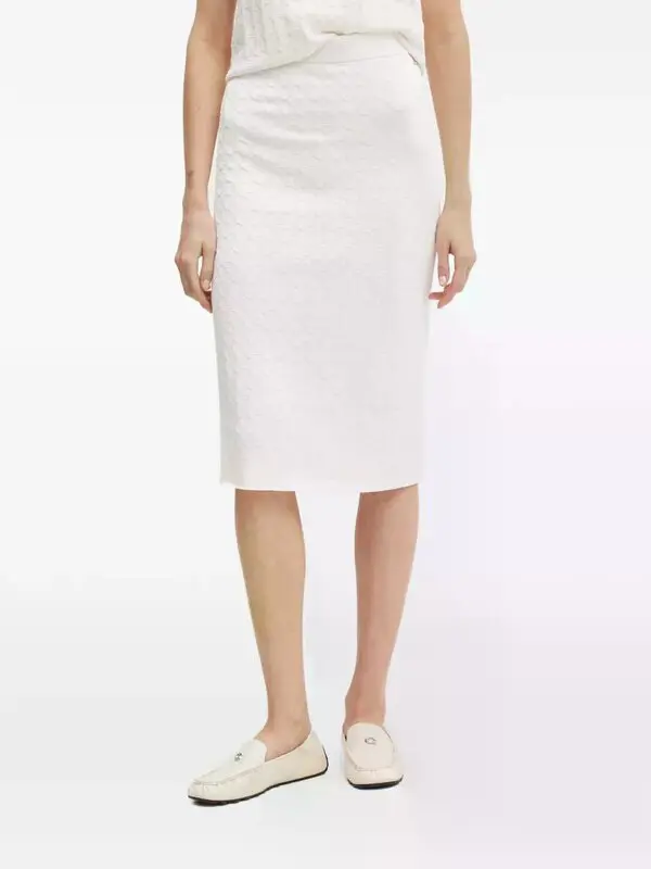 Armani Exchange Textured Knit Midi Skirt
