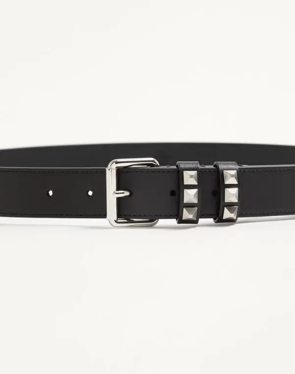 Valentino Garavani Flaneuse Calfskin Belt - Black