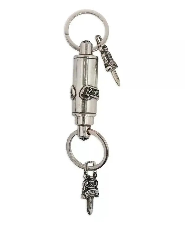 Chrome Hearts Valet Dagger Keyring - Silver