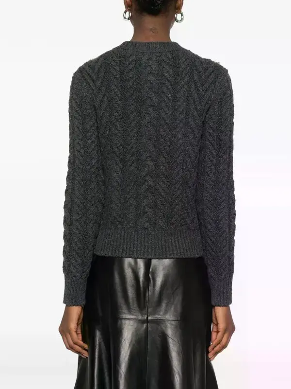 Alexander McQueen Cable-knit Cardigan With Crystal Embellishments
