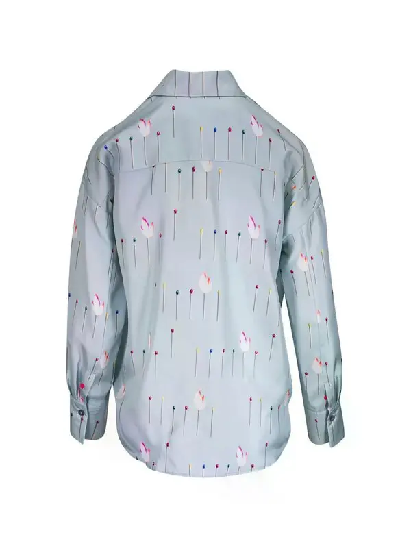 ODEEH Printed Silk Shirt