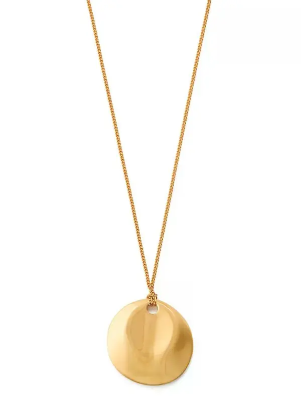 Nina Ricci Dented-medallion Necklace - Gold