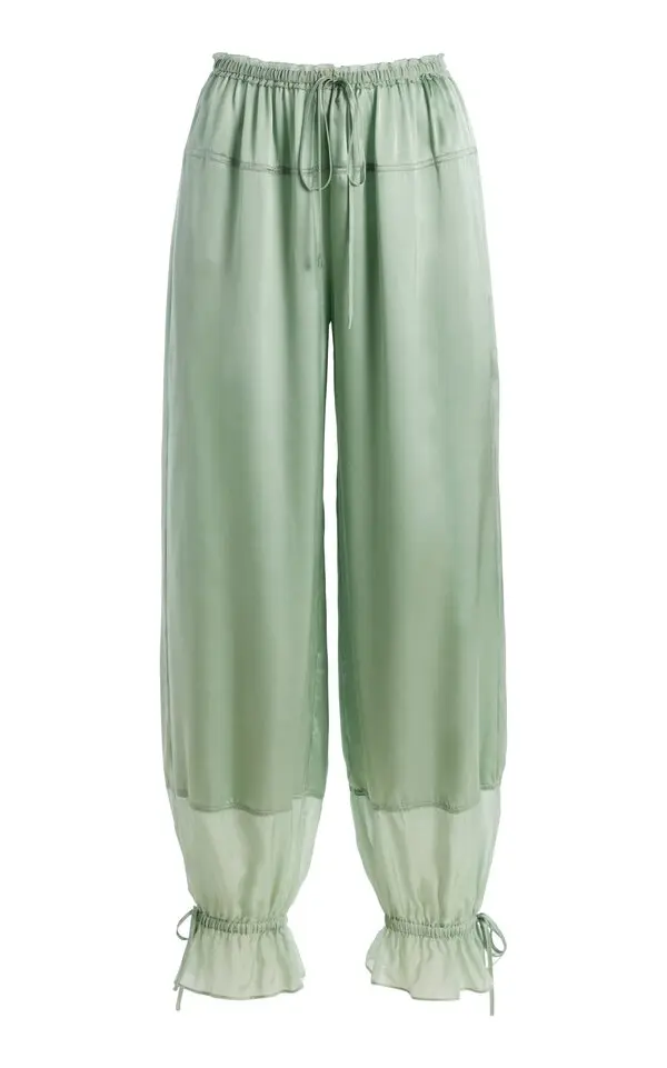 Ulla Johnson Camille Satin Pants - Green