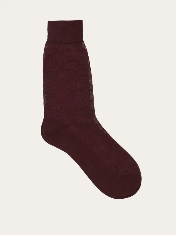 FERRAGAMO Monogram Ankle Socks - Red