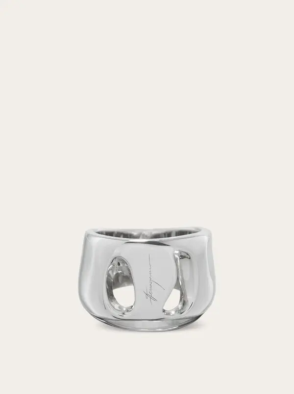 FERRAGAMO Vara Band Ring - Silver