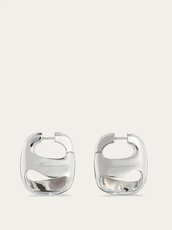 FERRAGAMO Vara Buckle-inspired Earrings - Silver