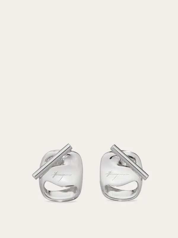 FERRAGAMO Vara Buckle-inspired Earrings - Silver