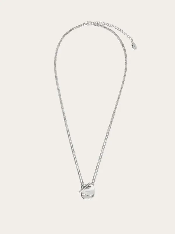 FERRAGAMO Vara Pendant Necklace - Silver