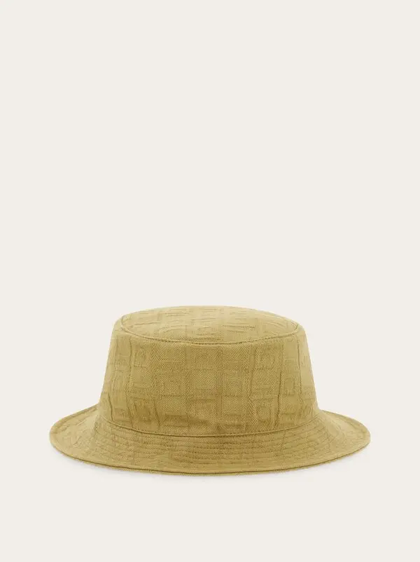 FERRAGAMO Monogram Bucket Hat - Beige