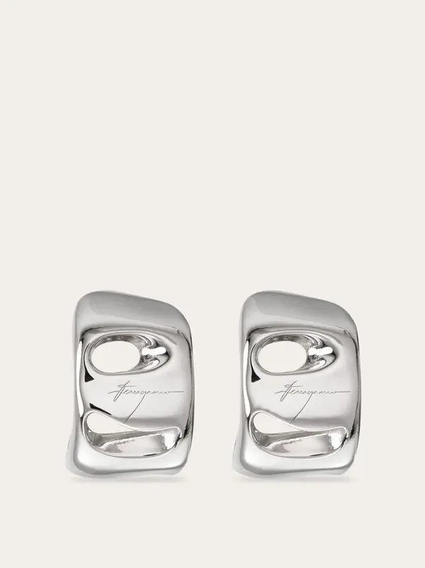FERRAGAMO Vara Hoop Earrings - Silver