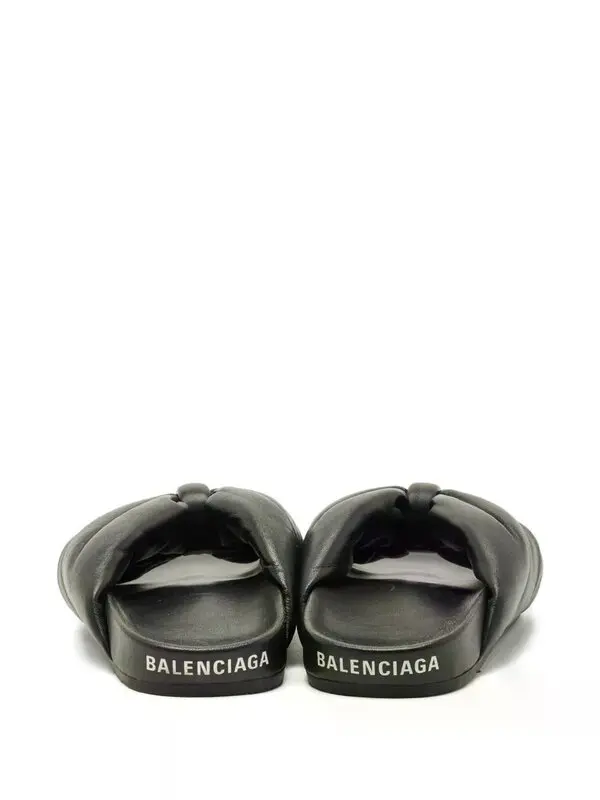 Balenciaga Draped Leather Slides