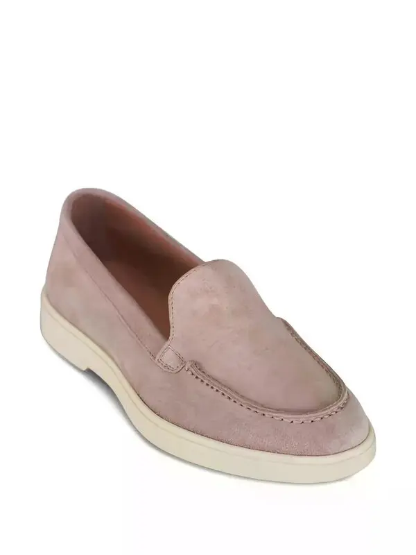 Santoni Yaltamoc Suede Slip-on Loafers - Neutrals