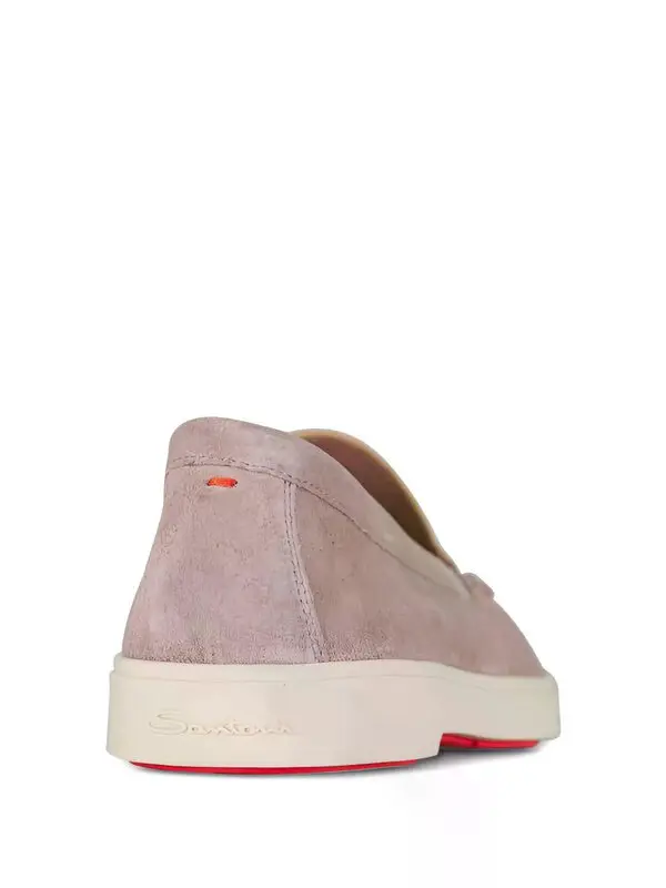 Santoni Yaltamoc Suede Slip-on Loafers - Neutrals