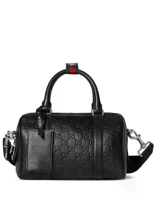 Gucci Small Gg Embossed Tote - Black
