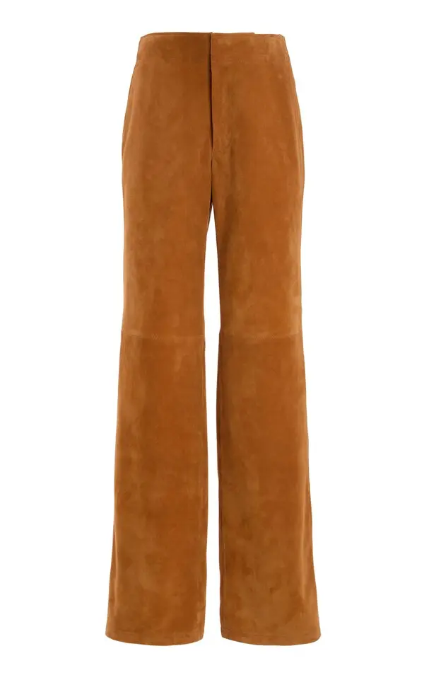 Ulla Johnson Freja Suede Wide-leg Pants - Tan