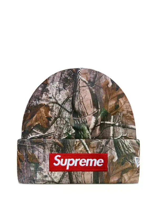 Supreme X New Era Box Logo Beanie - Brown
