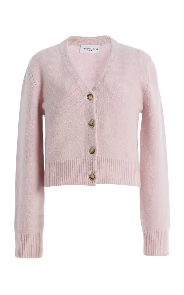 Brandon Maxwell The Sloane V-neck Cardigan - Light Pink