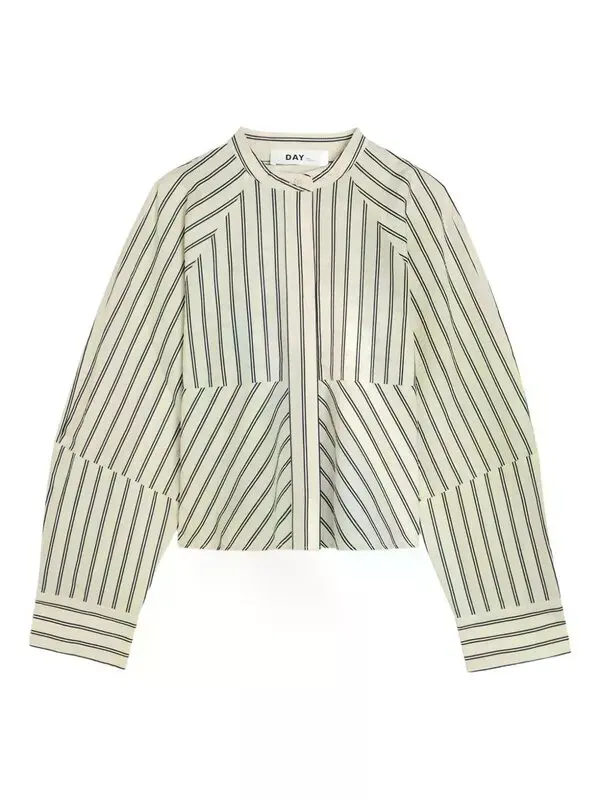 Day Birger Et Mikkelsen Springer Striped Cropped Shirt - Neutrals