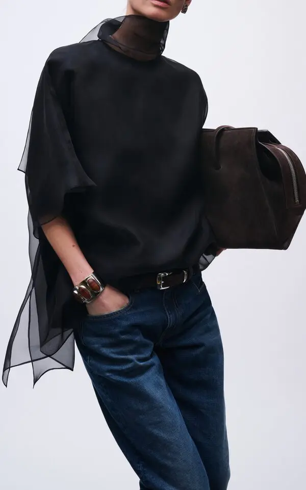 Brandon Maxwell Beau Buckle-detailed Straight-leg Jeans