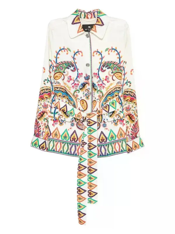 Etro Paisley-print Belted Jacket
