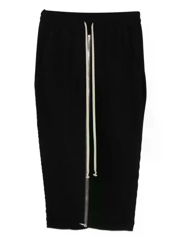 Rick Owens Drawstring Zip Midi Skirt - Black
