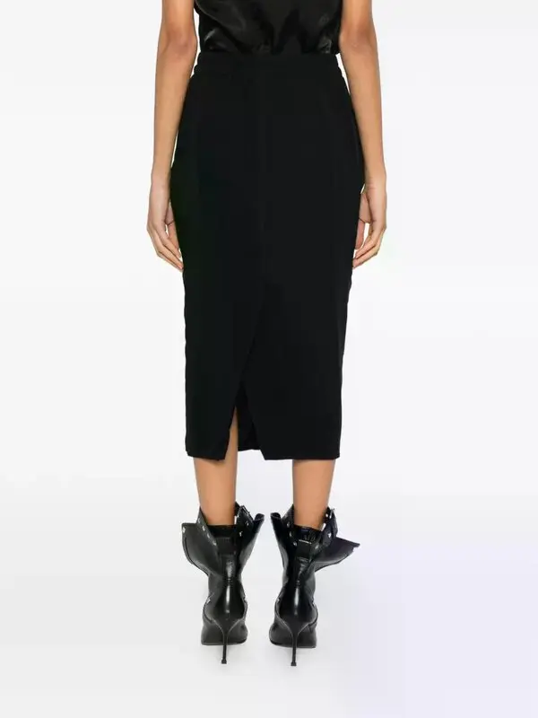 Rick Owens Drawstring Zip Midi Skirt - Black