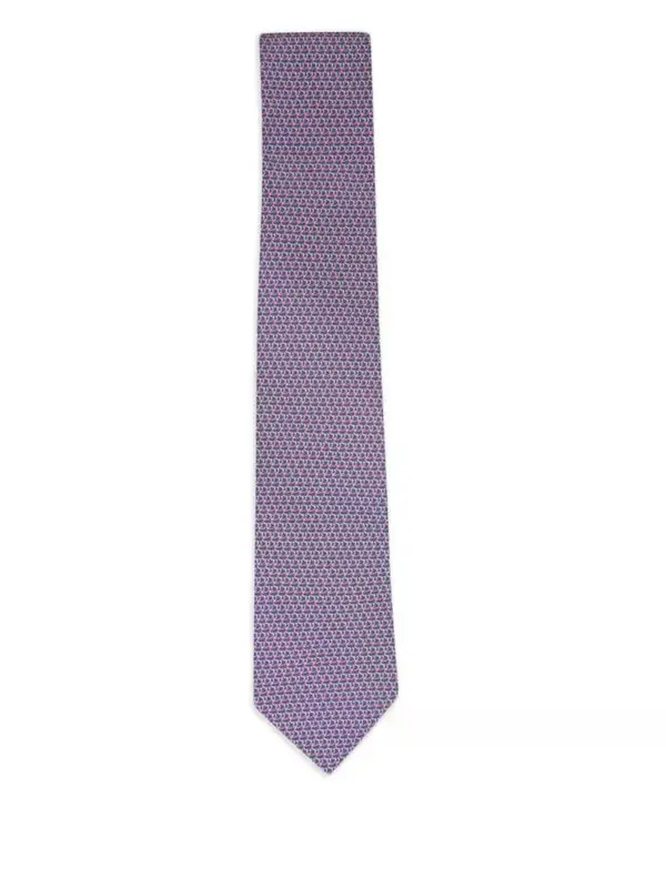 FERRAGAMO Patterned Neck Tie - Purple