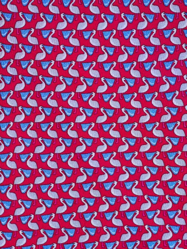 FERRAGAMO Pointed Tip Tie - Red