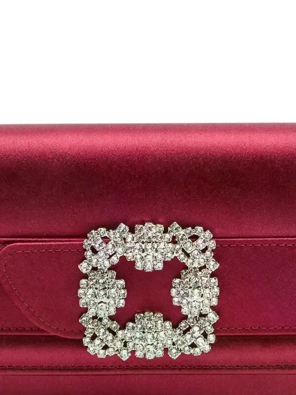 Manolo Blahnik Gothisi Embellished Clutch Bag - Red