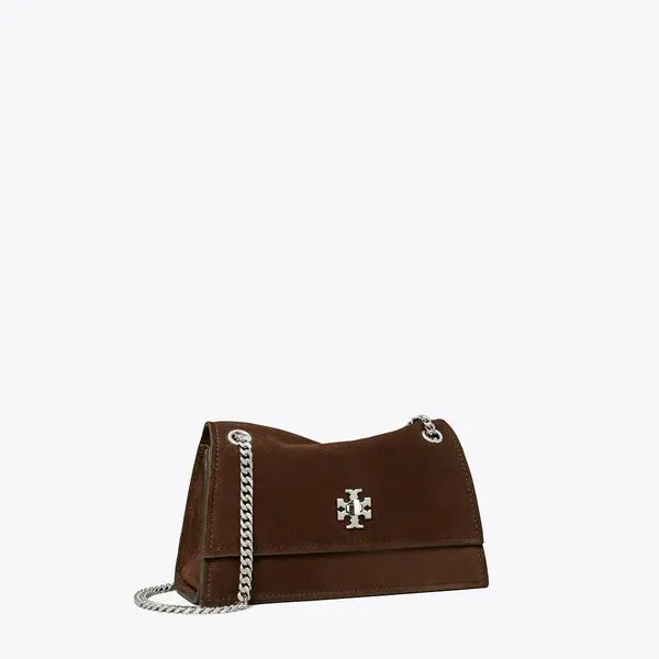 Tory Burch Mini Kira Suede Shoulder Bag - Dark Cocoa