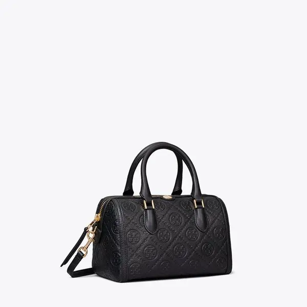 Tory Burch T Monogram Petite Barrel Bag - Black