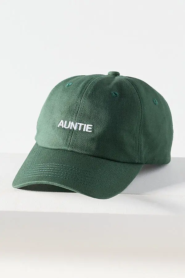 Intentionally Blank Auntie Baseball Cap - Dark Green
