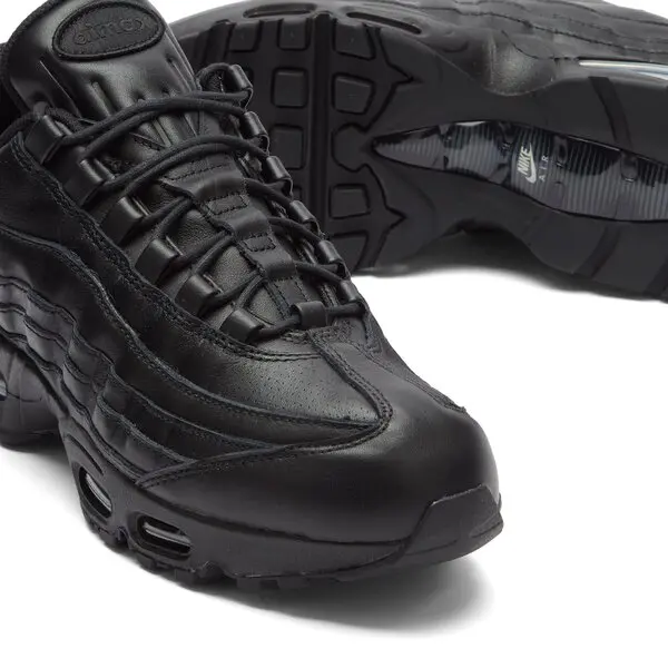 Nike Max 95 Big Bubble Leather Sneaker - Black