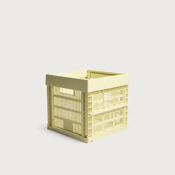 HAY Cube Recycled Colour Crate - Light Yellow