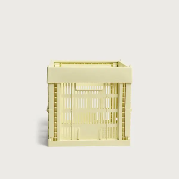 HAY Cube Recycled Colour Crate - Light Yellow