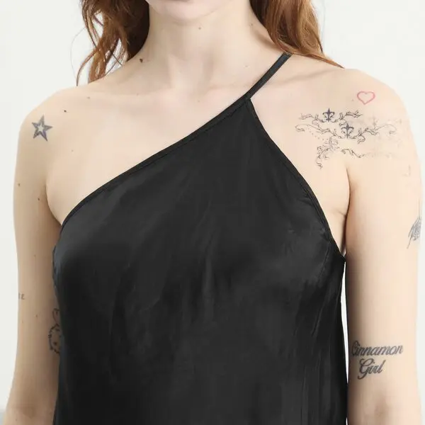 Rick Owens One Shoulder Slip Top - Black