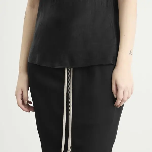 Rick Owens Zipped Pillar Skirt - Black