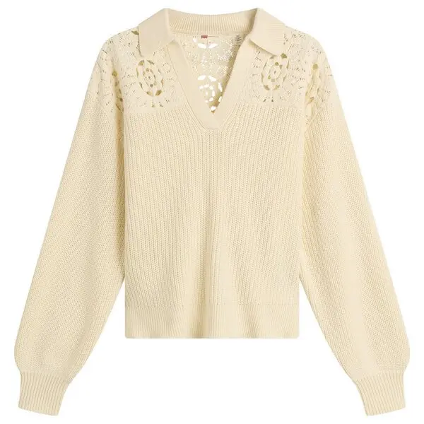 LEVI'S Bianca Crochet Polo Sweater