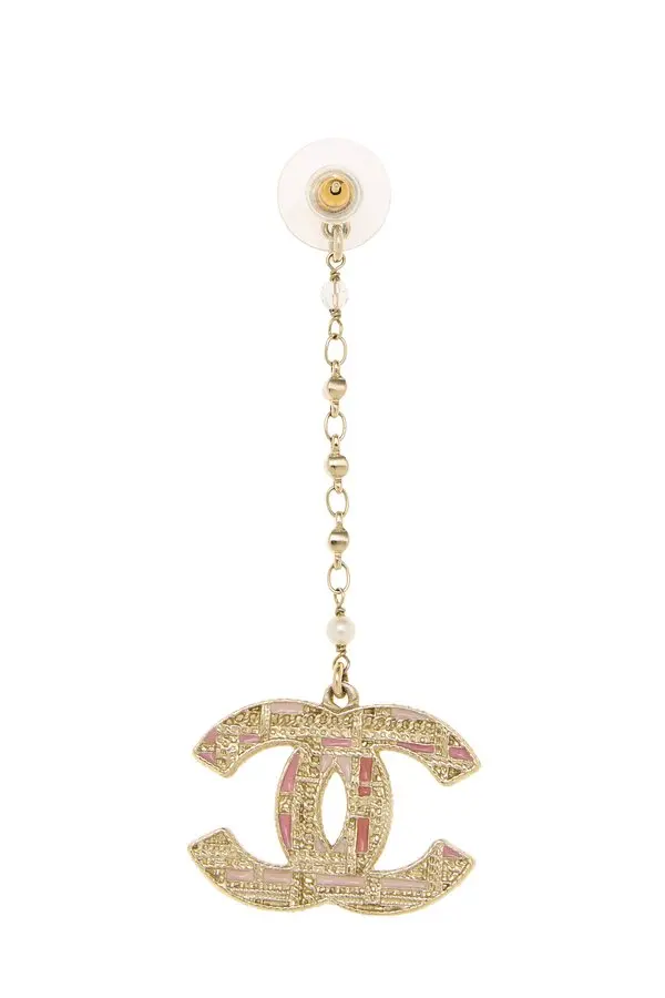 Chanel Cc Dangle Earrings - Gold