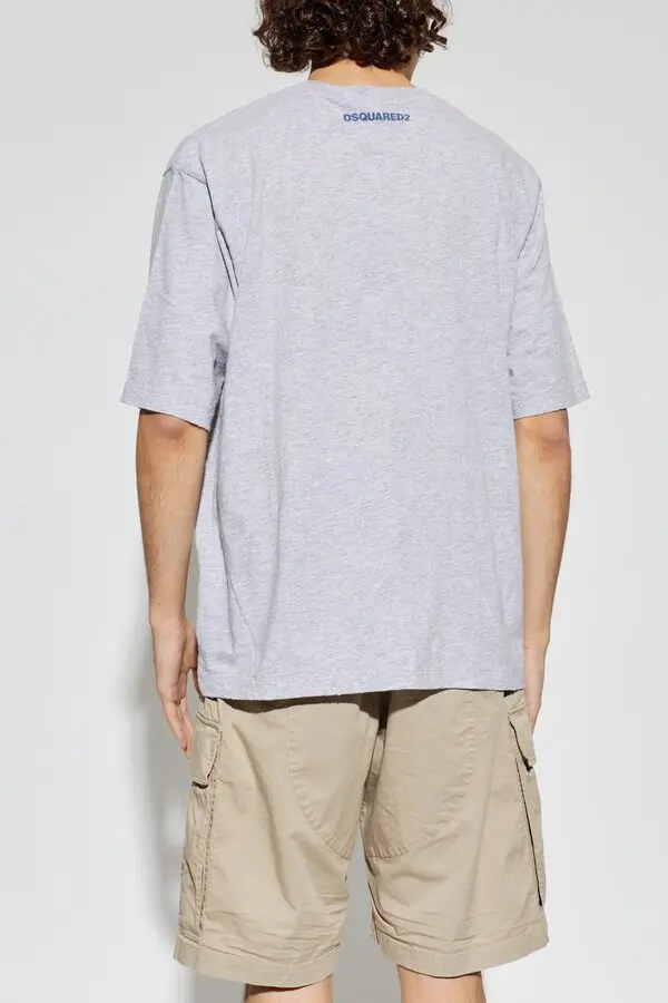Dsquared2 T-shirt With A Vintage Effect - Grey