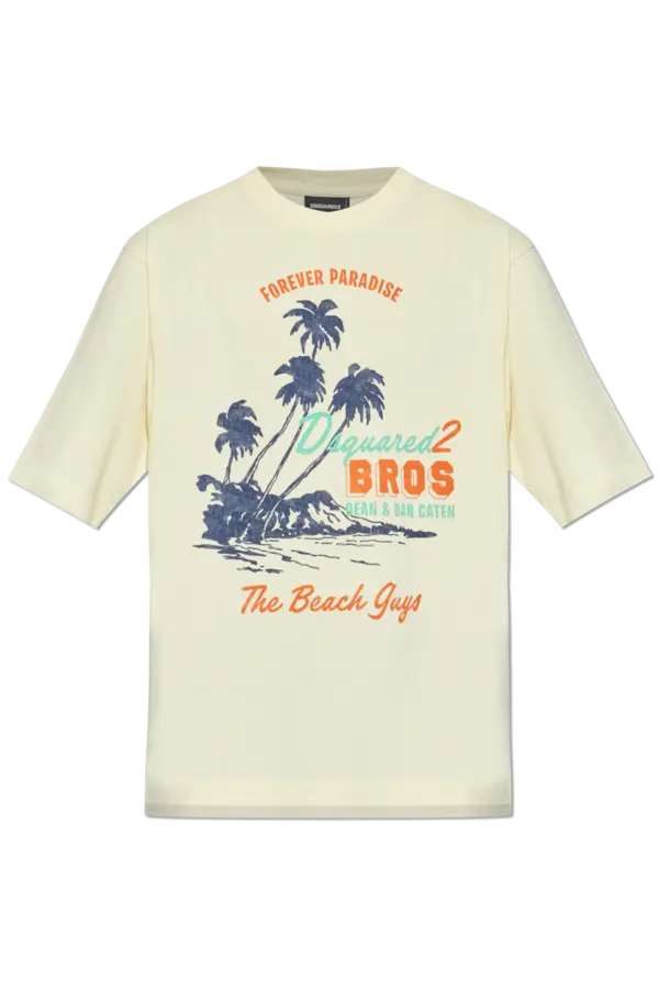 Dsquared2 T-shirt With Print - Yellow