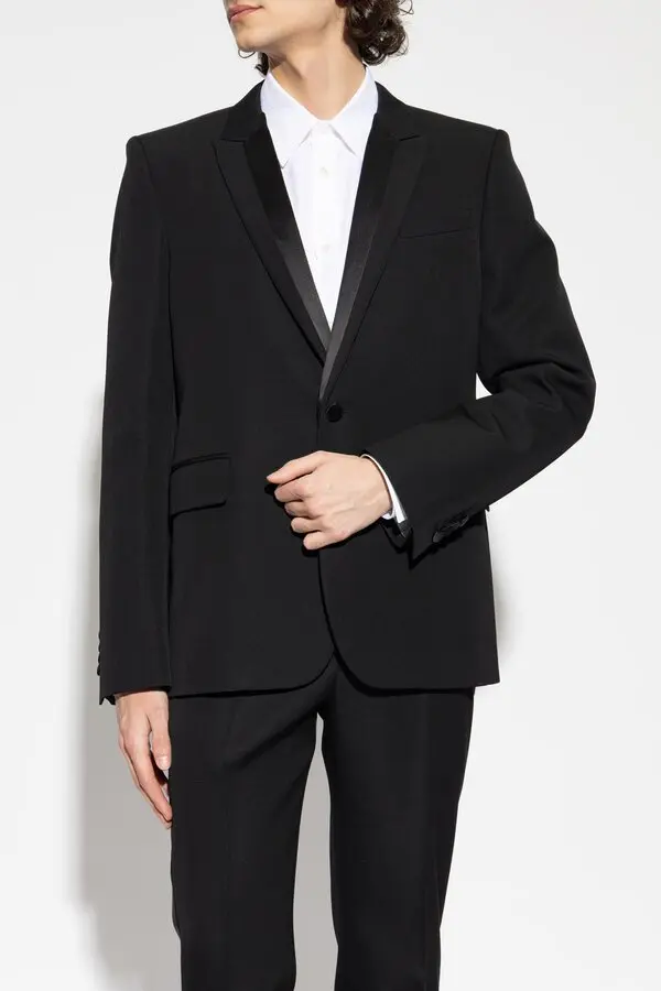 Alexander McQueen Wool Blazer With Silk Lapels