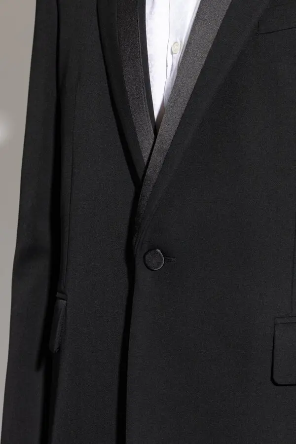 Alexander McQueen Wool Blazer With Silk Lapels