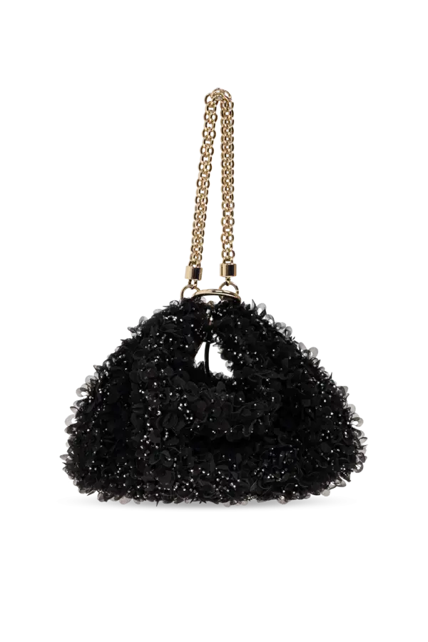 JIMMY CHOO Callie Handheld Bucket Bag - Black