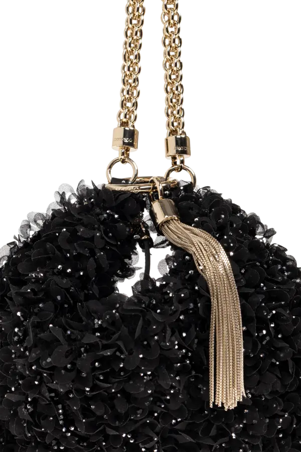 JIMMY CHOO Callie Handheld Bucket Bag - Black