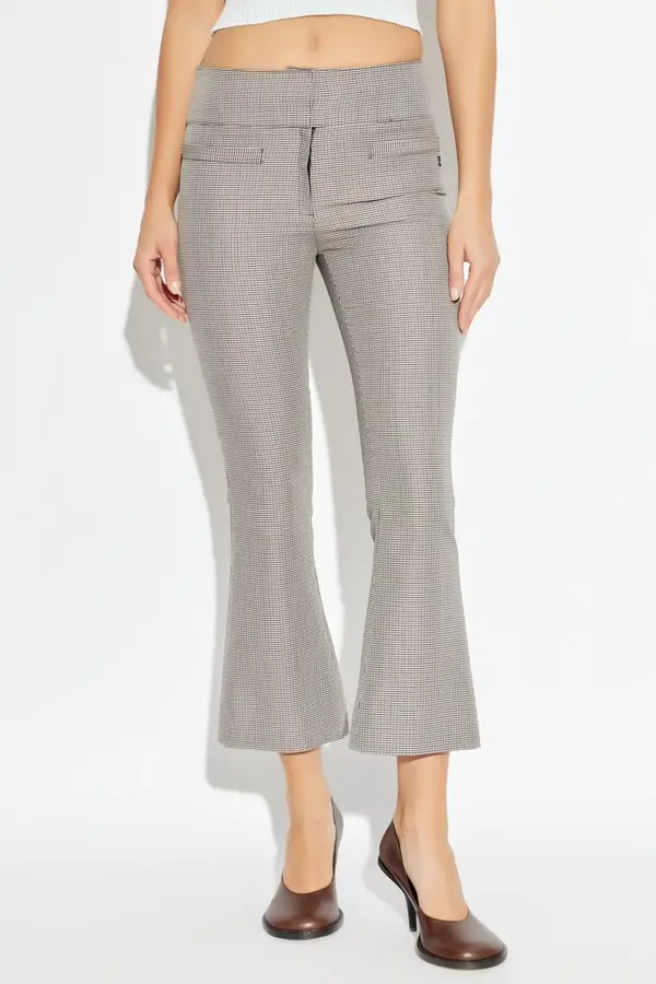 COURREGES Houndstooth Pattern Trousers - Beige