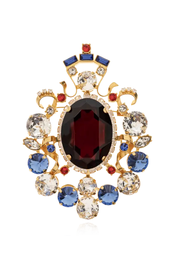 Balmain Brooch With Crystals