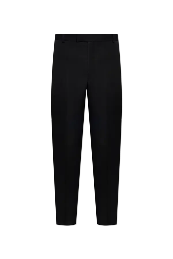 Alexander McQueen Wool Trousers With Silk Stripe