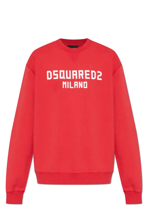 Dsquared2 Crewneck Sweatshirt With Printed Logo - Red